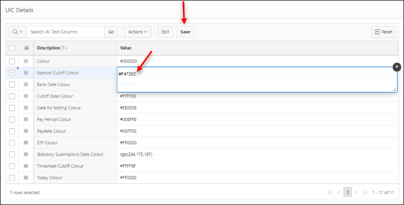 Configuring Timeline Colours